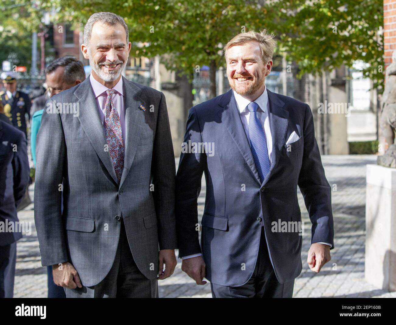 10-10-2019 Amsterdam King Felipe and King Willem-Alexander during the ...