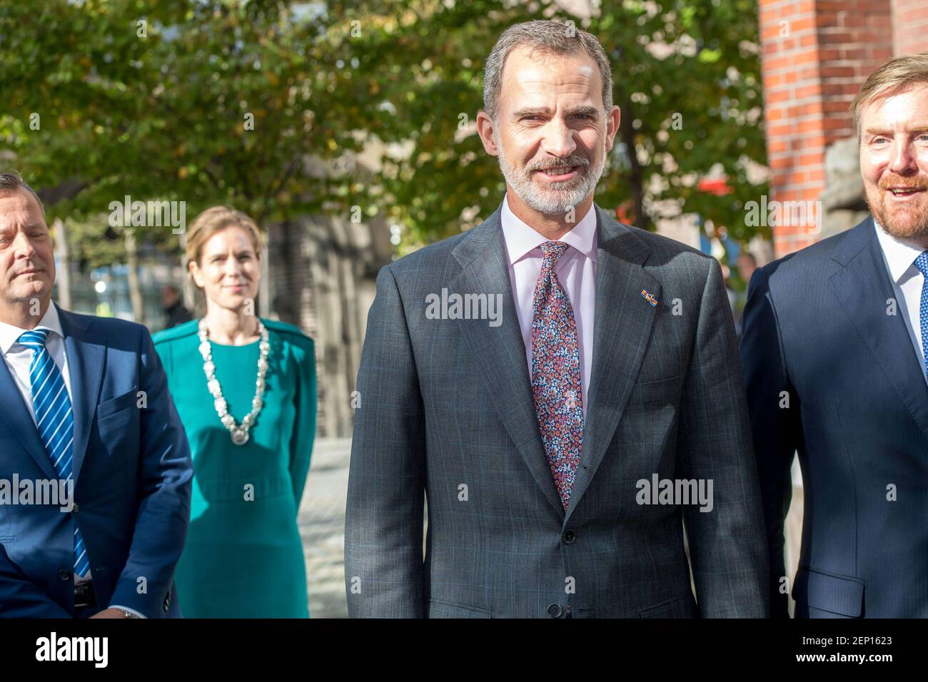 10-10-2019 Amsterdam King Felipe and King Willem-Alexander during the ...