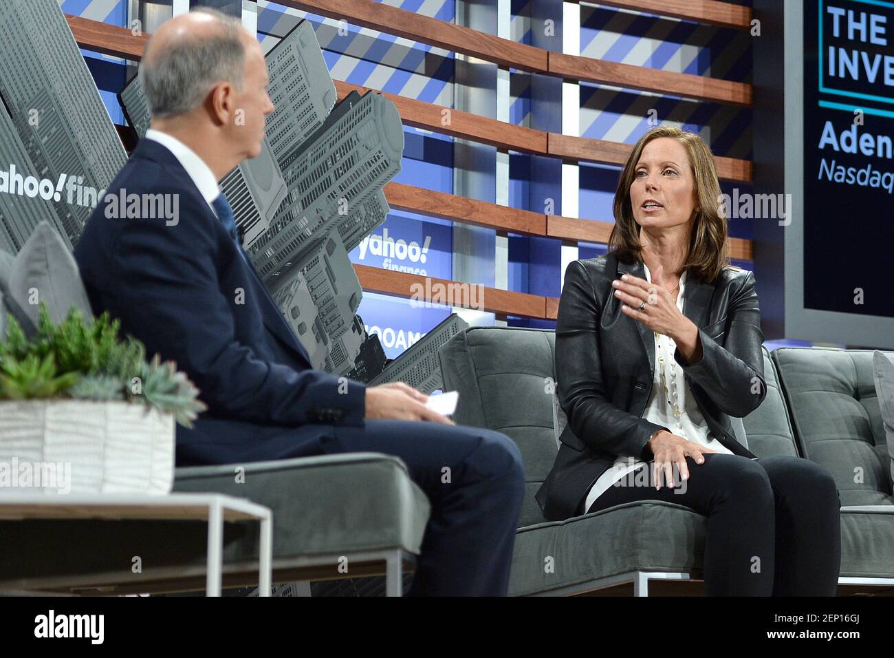 Adena Friedman, Nasdaq CEO, participates in the Yahoo Finance All ...