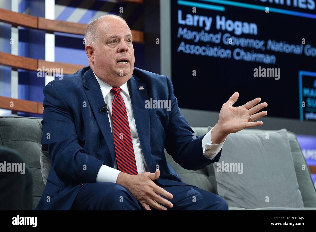 Larry Hogan, Rep. Governor of Maryland, participates in the Yahoo ...