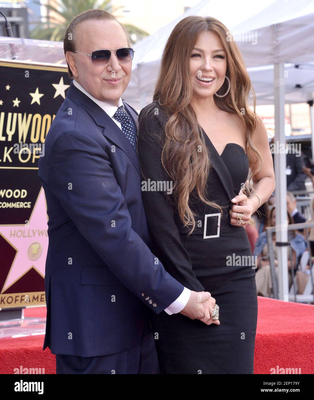 (L-R) Tommy Mottola and Wife Thalia at the Tommy Mottola Star On The ...