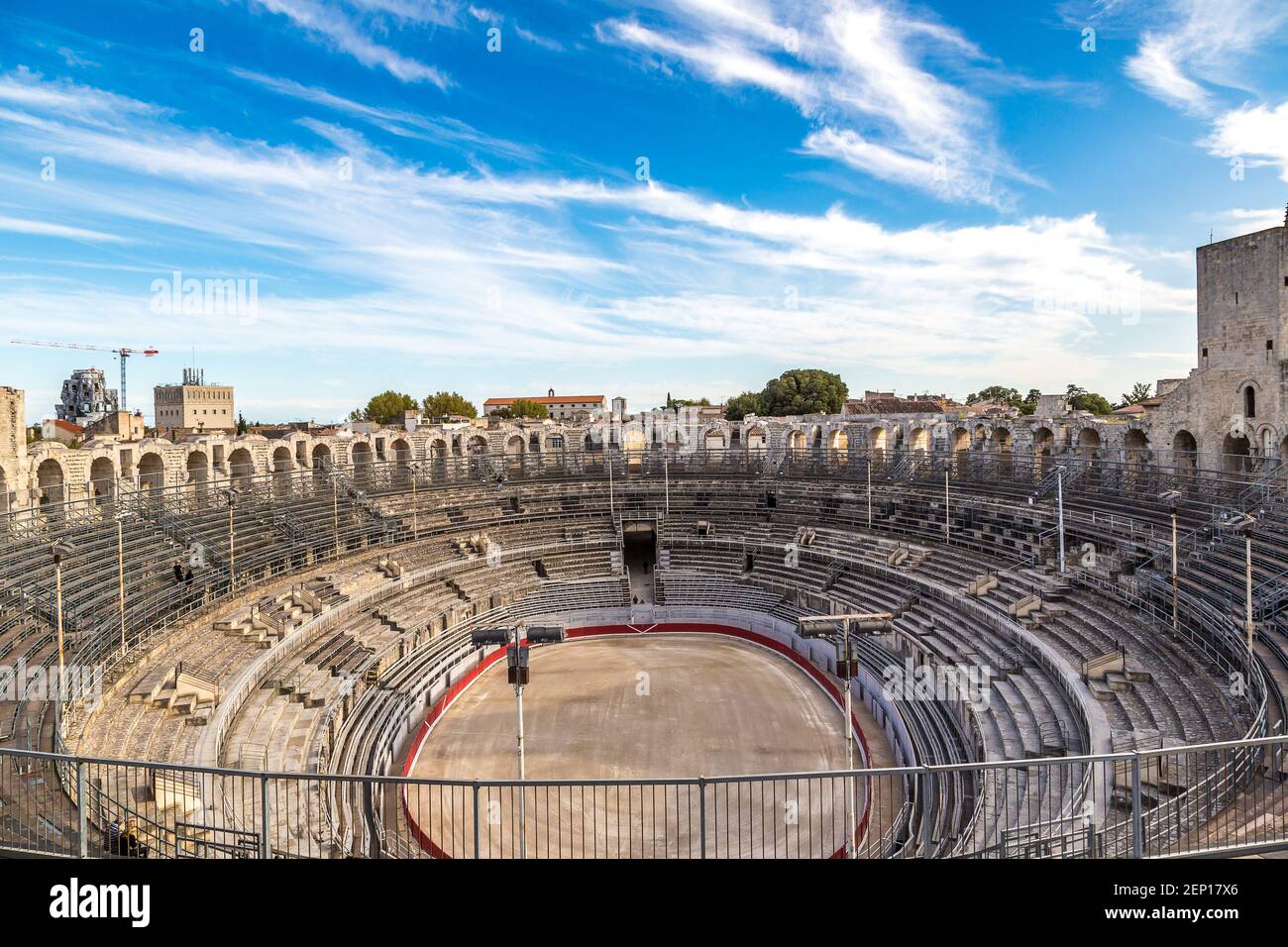 Arena and roman amphitheatre in Arles, France in a beautiful summer day ...