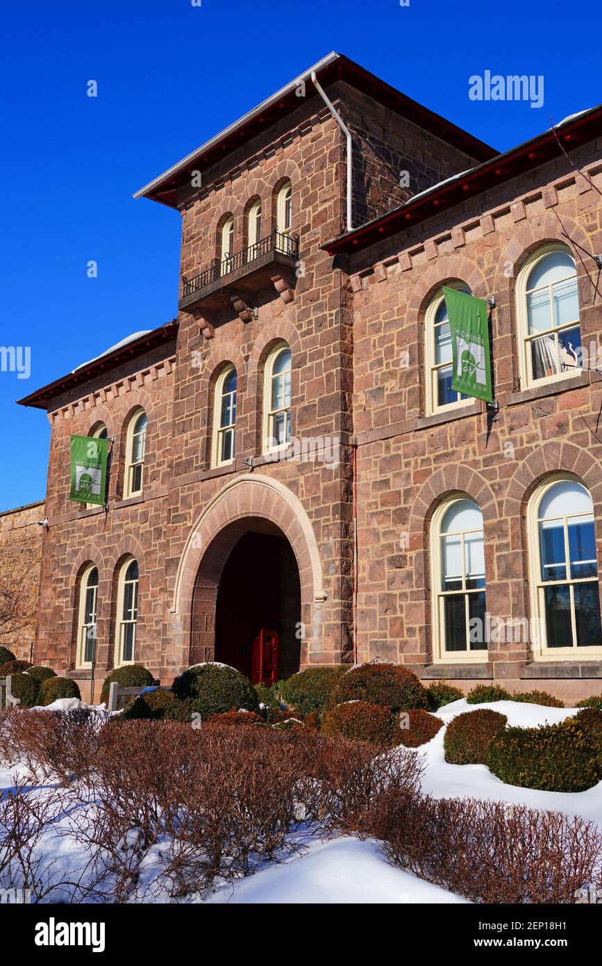 DOYLESTOWN, PA -21 FEB 2021- View of the Michener Art Museum in ...