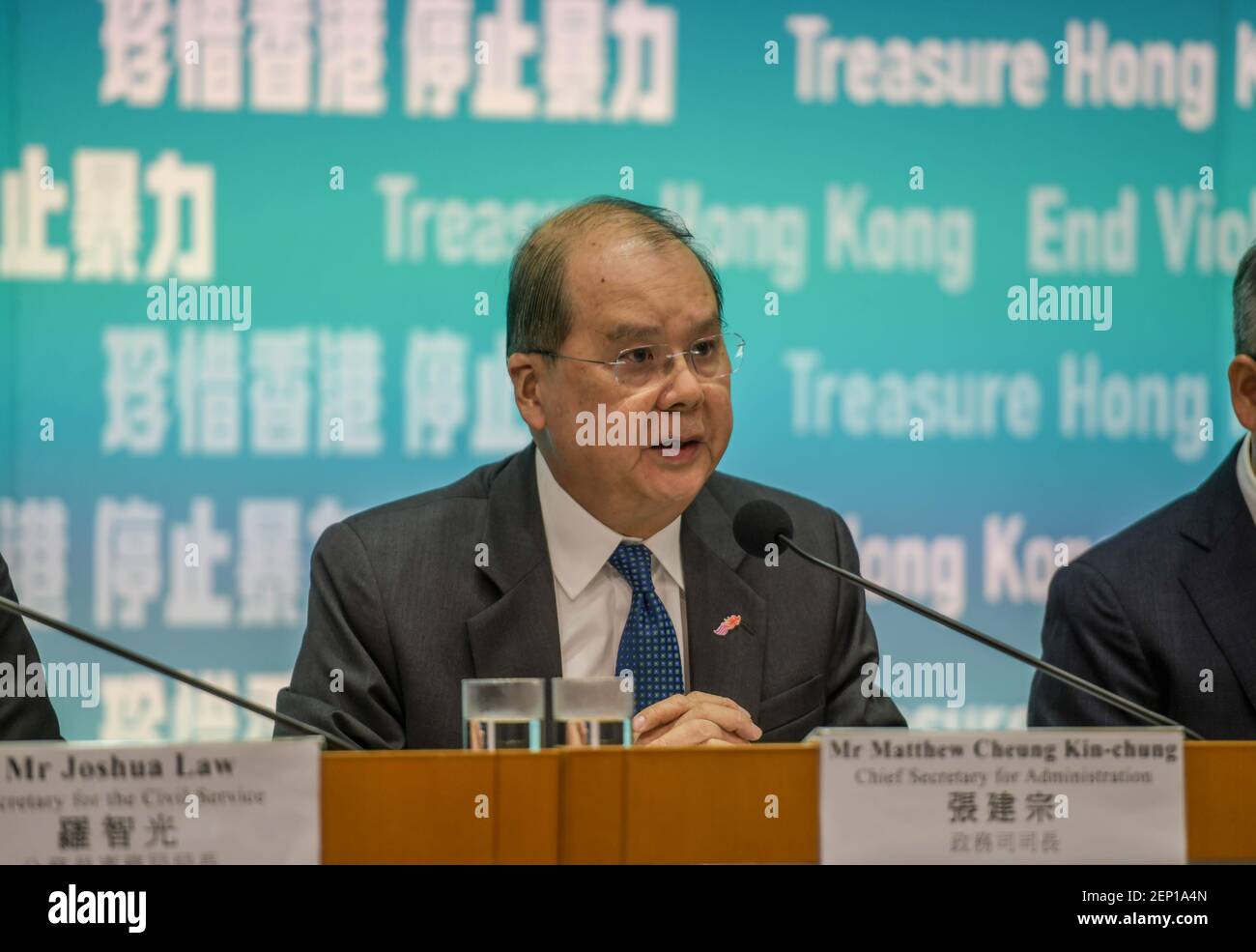 Chief Secretary for Administration Matthew Cheung Kin-chung shows up at ...