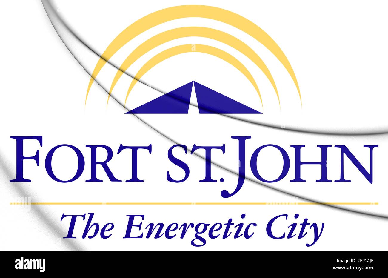 3D Emblem of Fort St. John (British Columbia), Canada. 3D Illustration ...