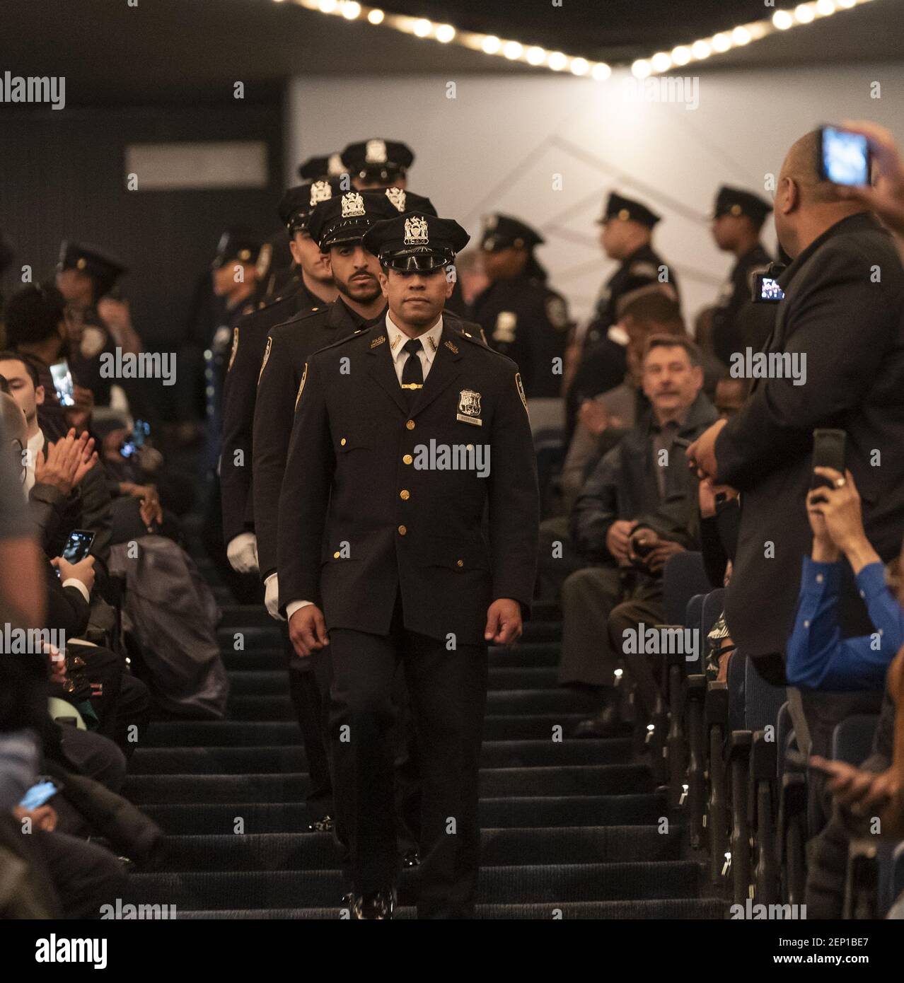 New police officers arrive for New York Police Academy Graduation ...