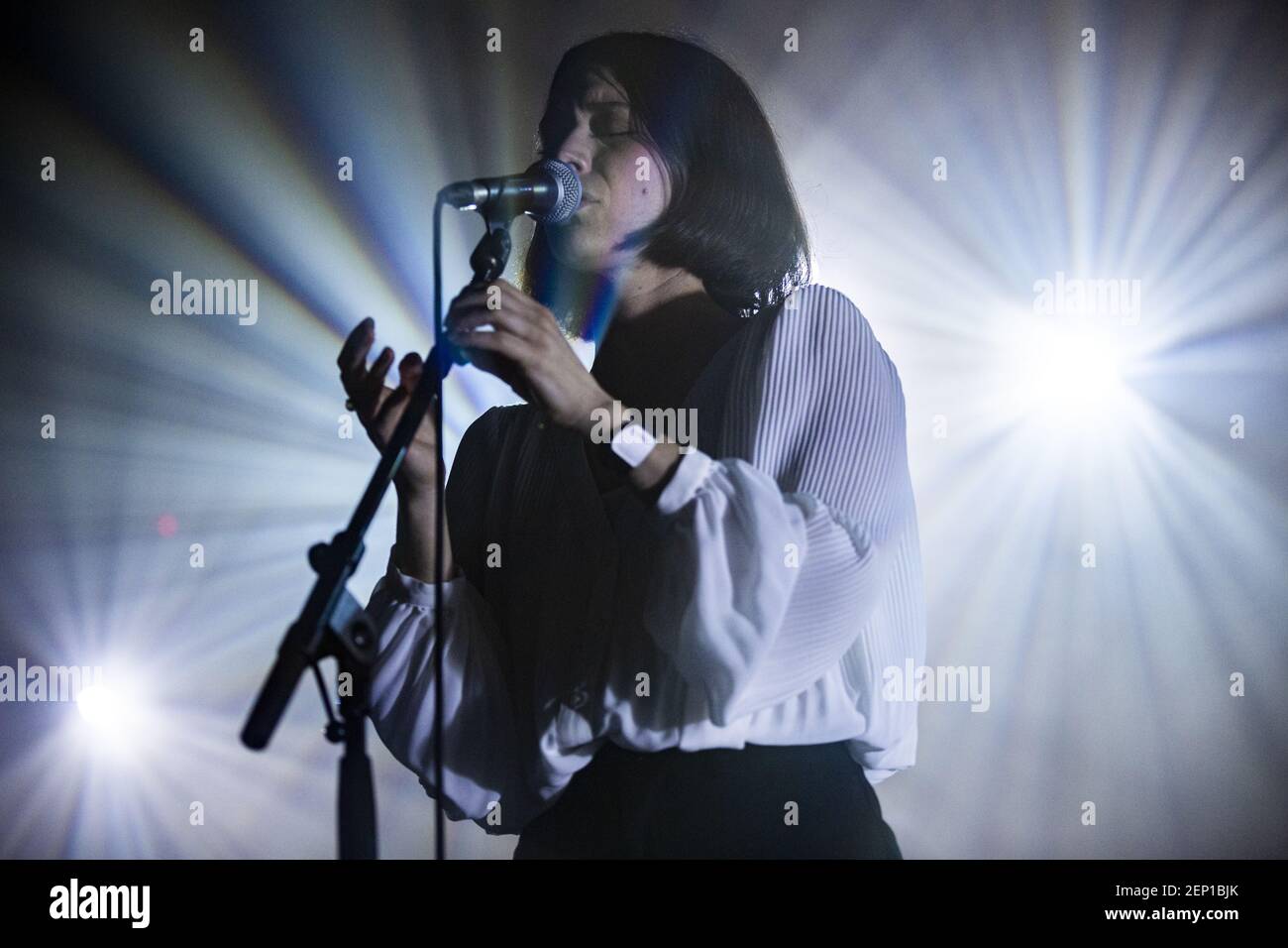 The pop music singer and songwriter, Margaux Sauvé performs live on ...