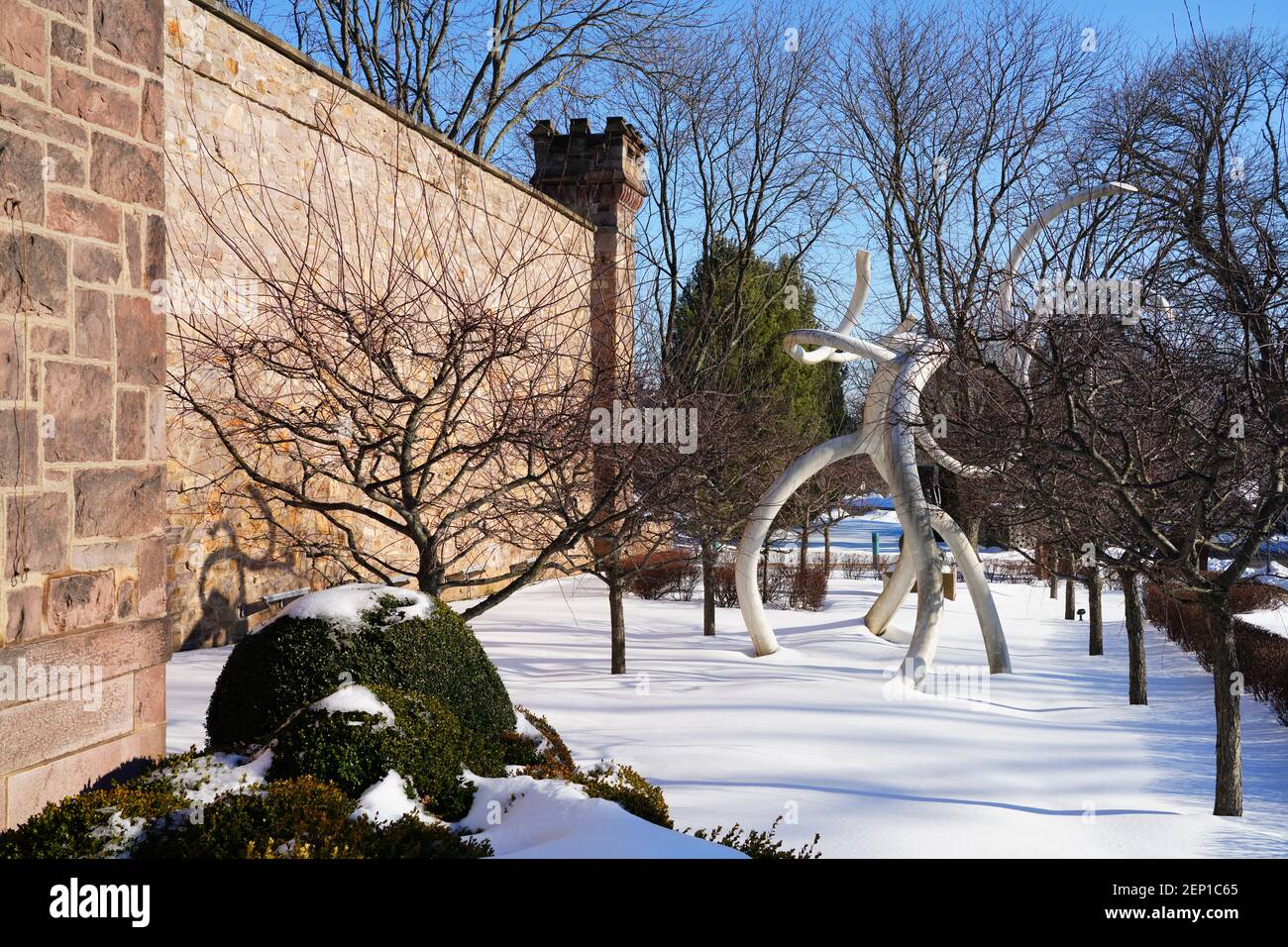 DOYLESTOWN, PA -21 FEB 2021- View of the Michener Art Museum in ...