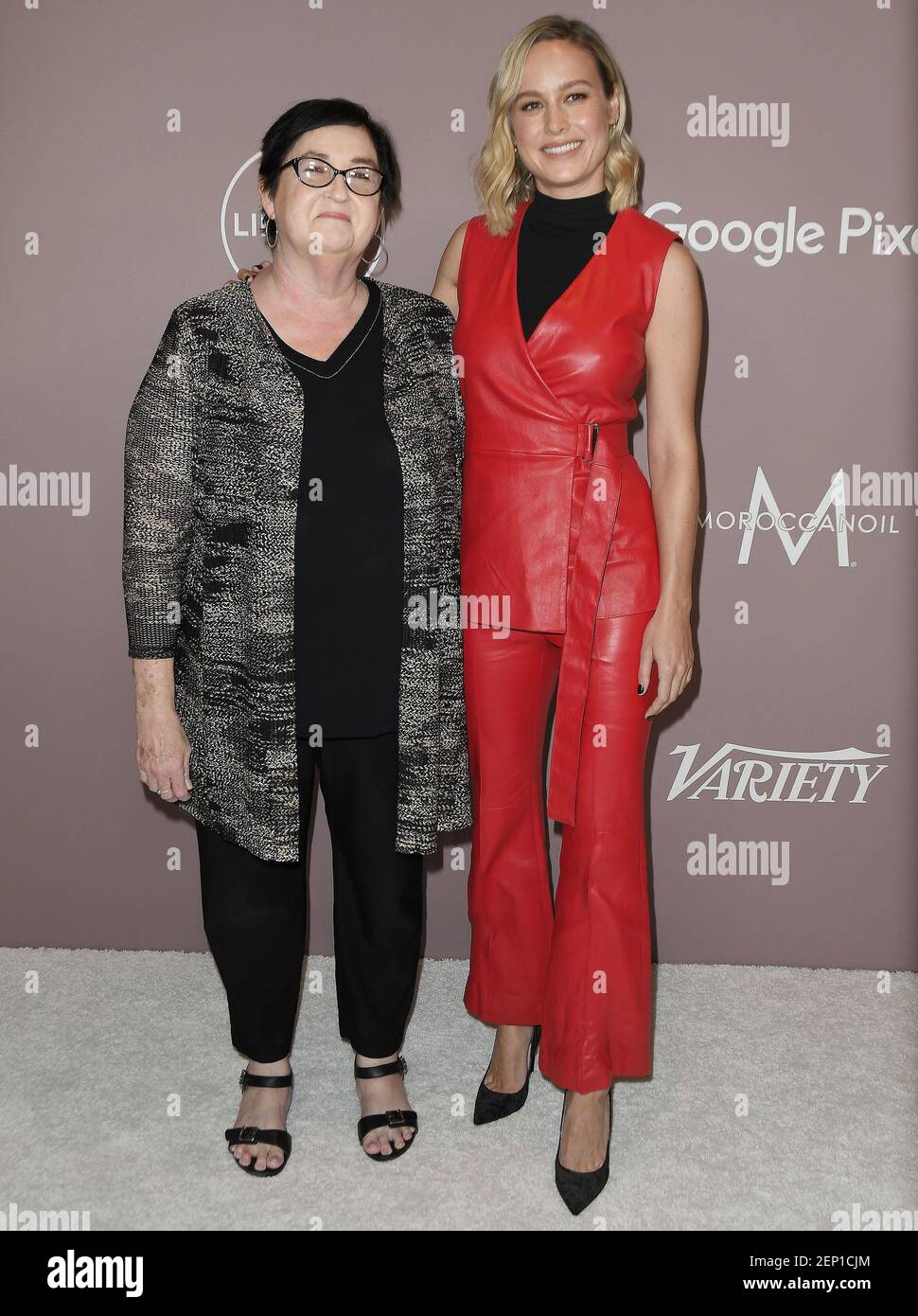 (L-R) Eva Ansley and Brie Larson at the Variety's 2019 Power Of Women ...