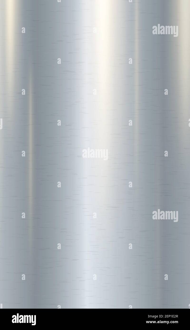 Texture panorama of silver metal with reflection - background Stock ...