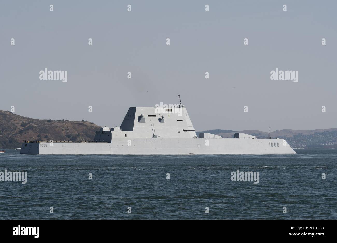 U.S. Navy multi-mission stealth warship USS Zumwalt (DDG-1000), a ...