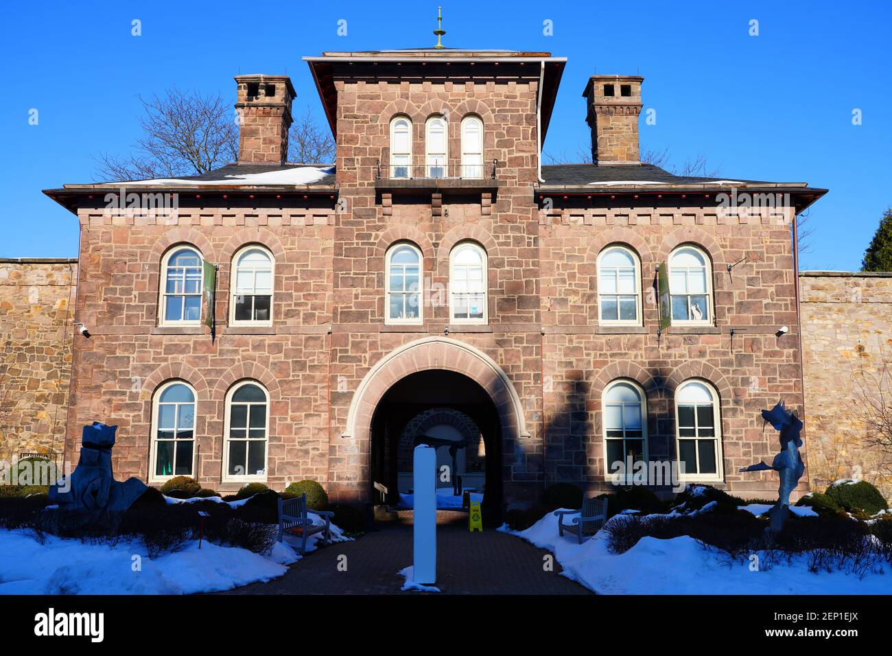 DOYLESTOWN, PA -21 FEB 2021- View of the Michener Art Museum in ...
