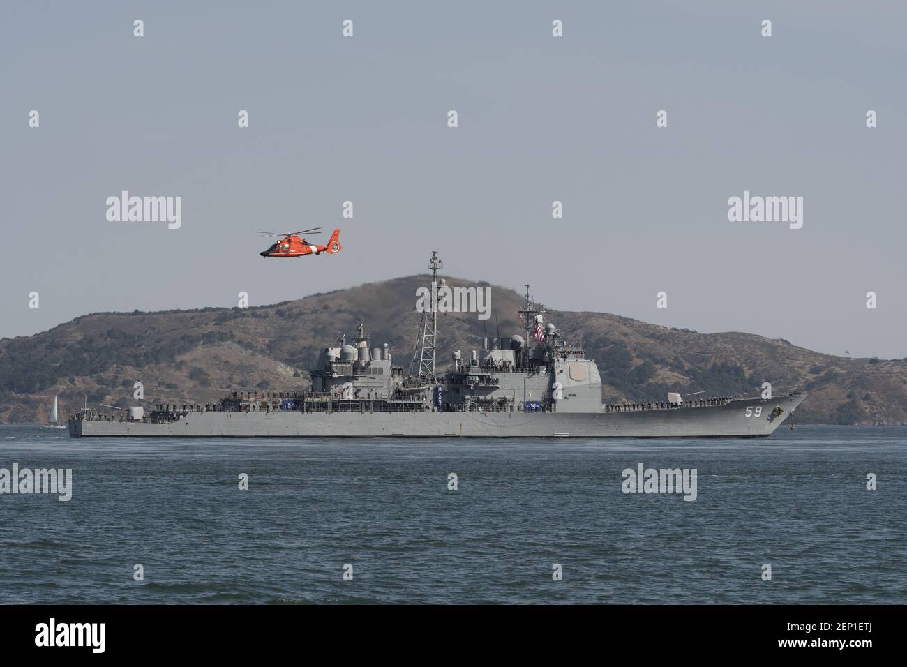 U.S. Navy warship, USS Princeton (CG-59), a Ticonderoga-class guided ...