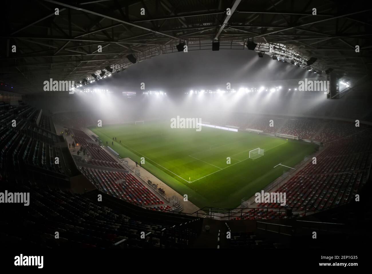 Bucharest, Romania - November 27, 2020: The new Steaua Stadium is open ...