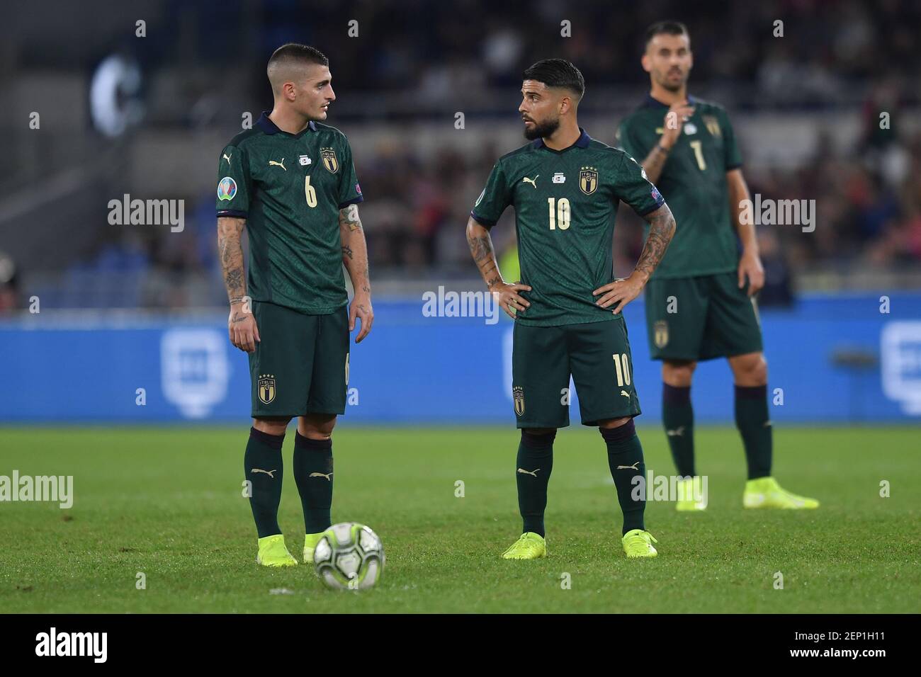 Marco Verratti and Lorenzo Insigne of Italy Roma 12-10-2019 Stadio ...