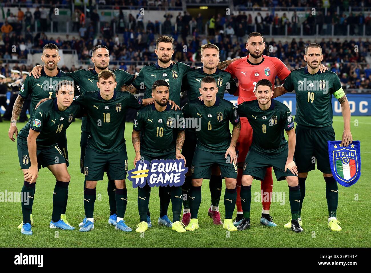 Italy Team photo line up Roma 12-10-2019 Stadio Olimpico European ...