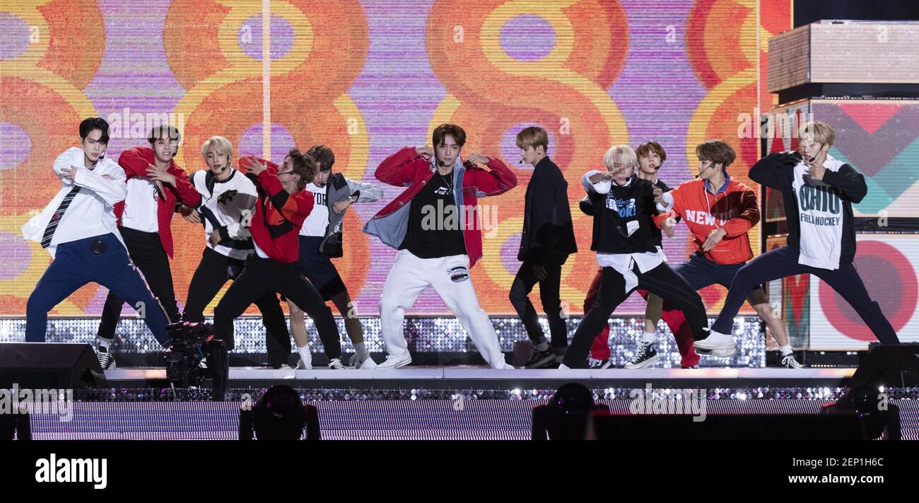 11 October 2019 - Changwon, South Korea : South Korean K-Pop boys group ...