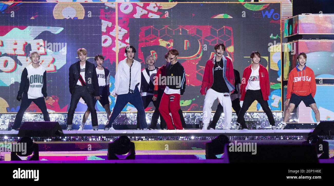 11 October 2019 - Changwon, South Korea : South Korean K-Pop boys group ...