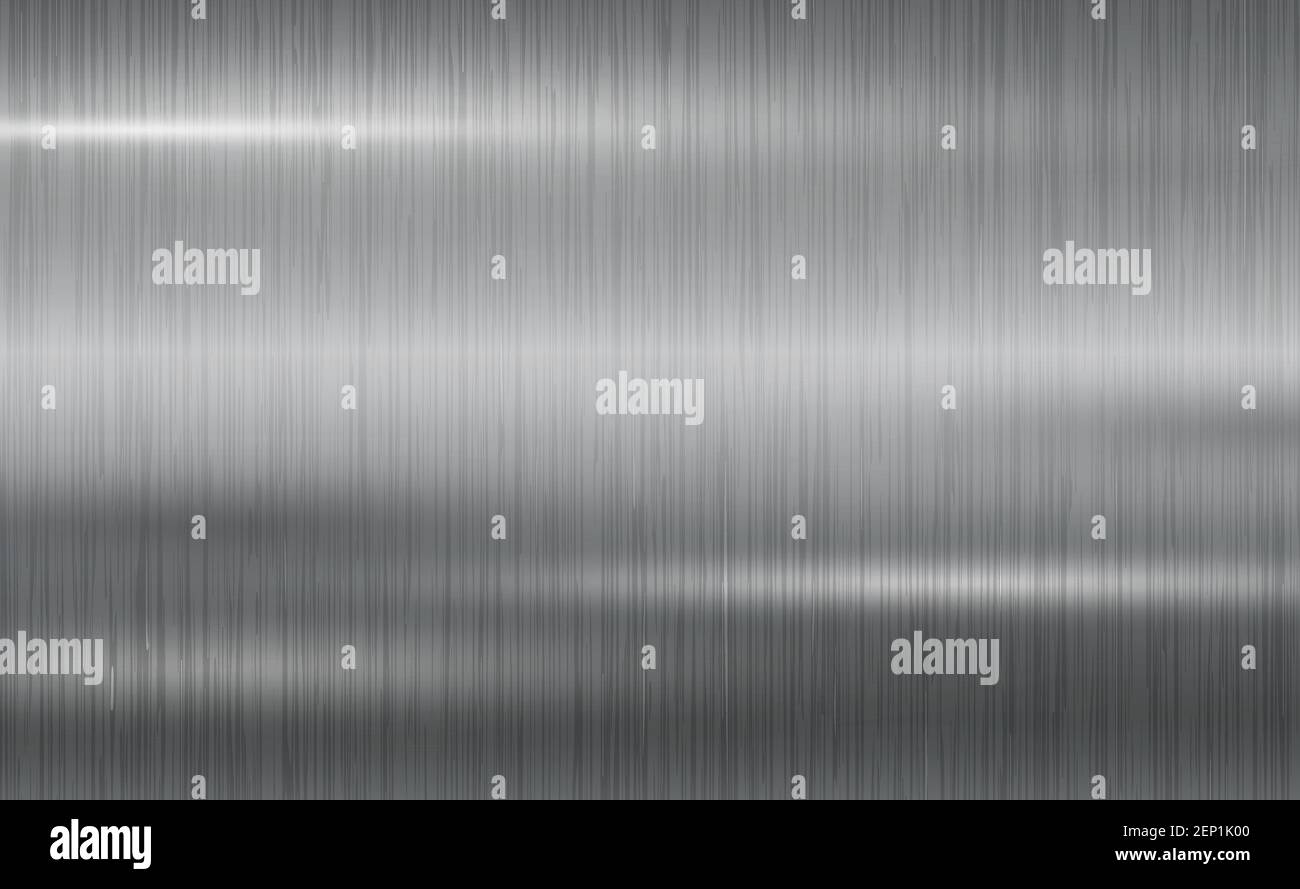 Texture panorama of silver metal with reflection - background Stock ...