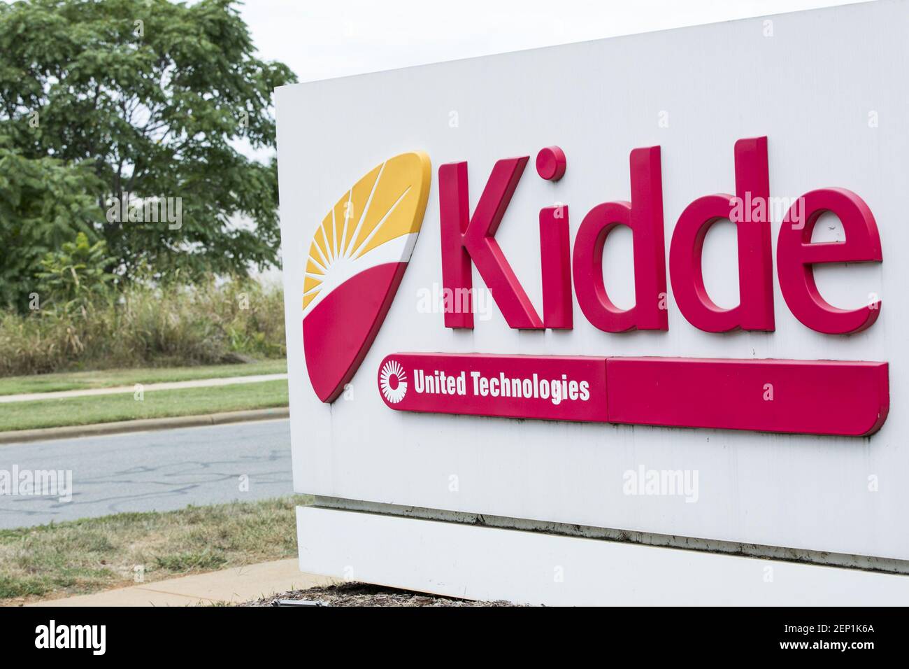 A logo sign outside of the headquarters of Kidde in Mebane, North ...