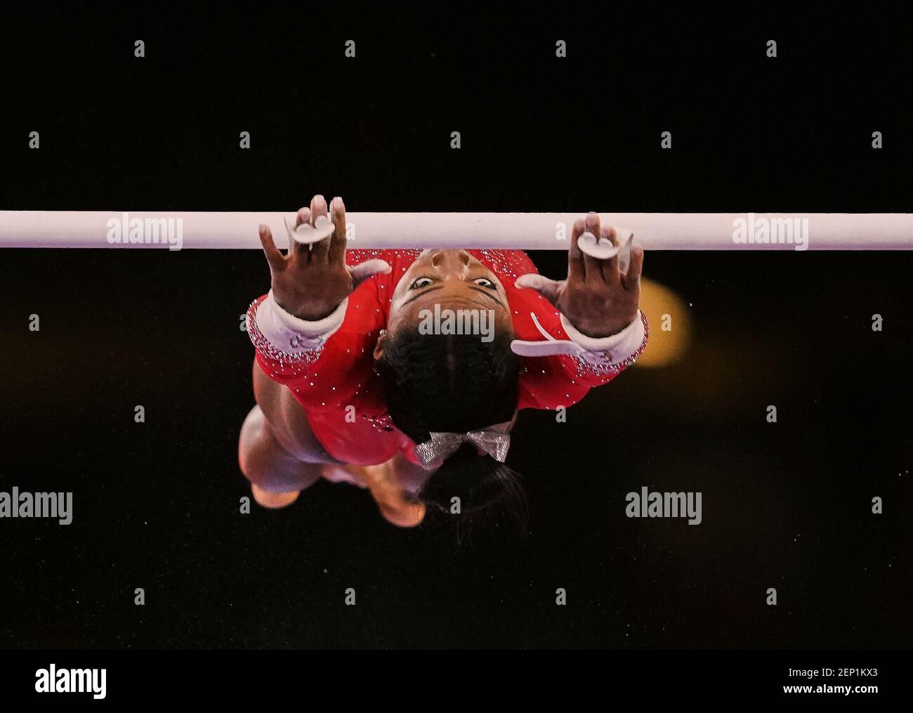 October 12, 2019: Simone Biles of United States of America competing in ...