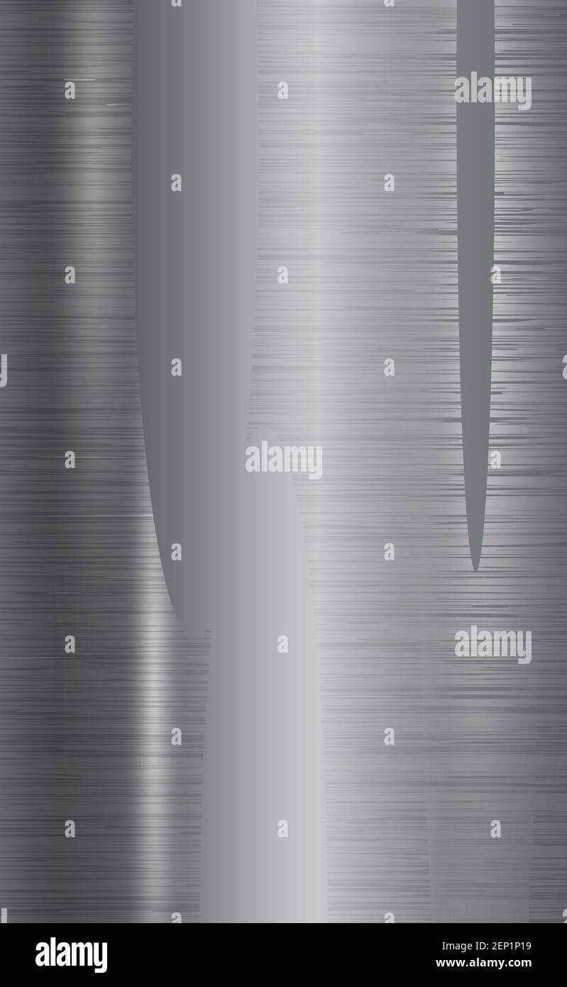 Texture panorama of silver metal with reflection - background Stock ...