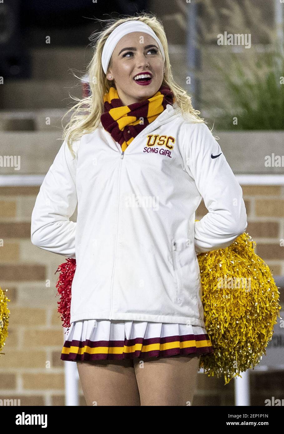 October 12, 2019: A USC Song Girl during NCAA football game action ...