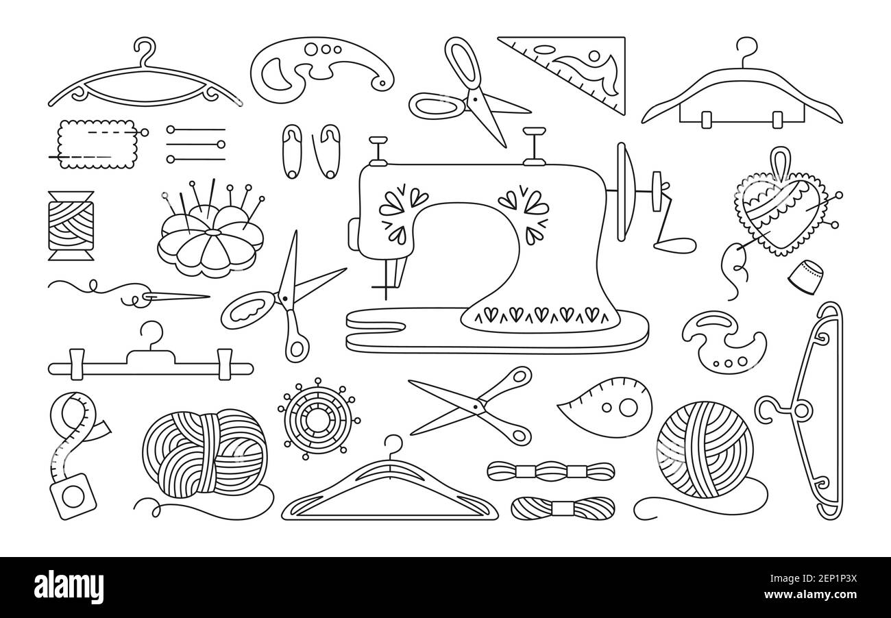 Cartoon Sewing Supplies