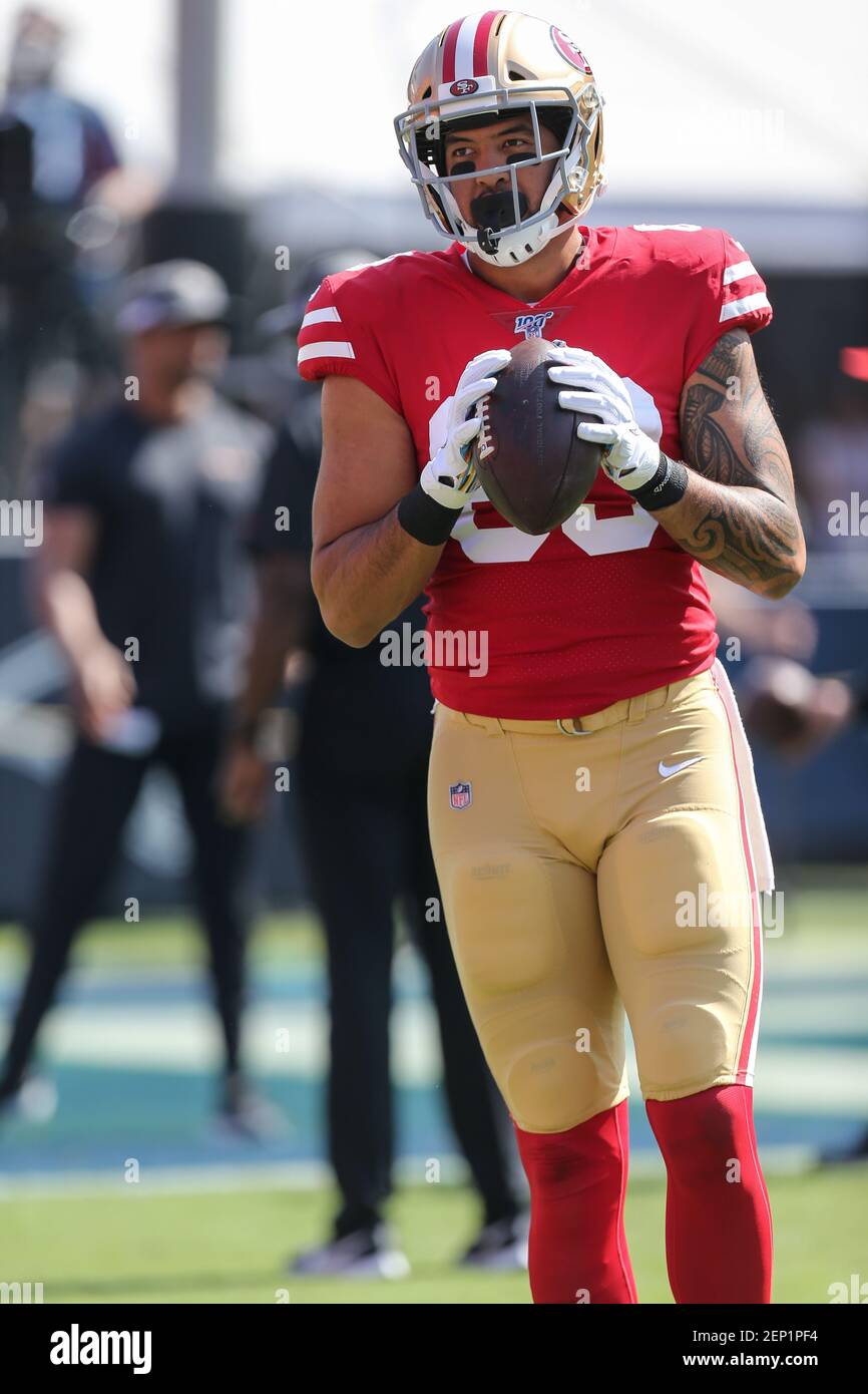 October 13, 2019 Los Angeles, CA...San Francisco 49ers tight end Levine ...