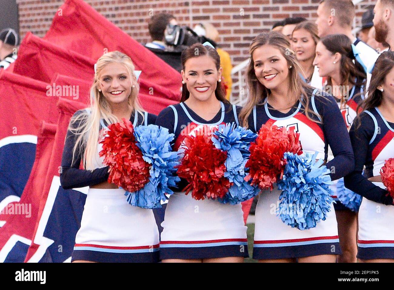 Oct 12, 2019: Some of the Ole Miss cheerleaders pose for a photo during ...
