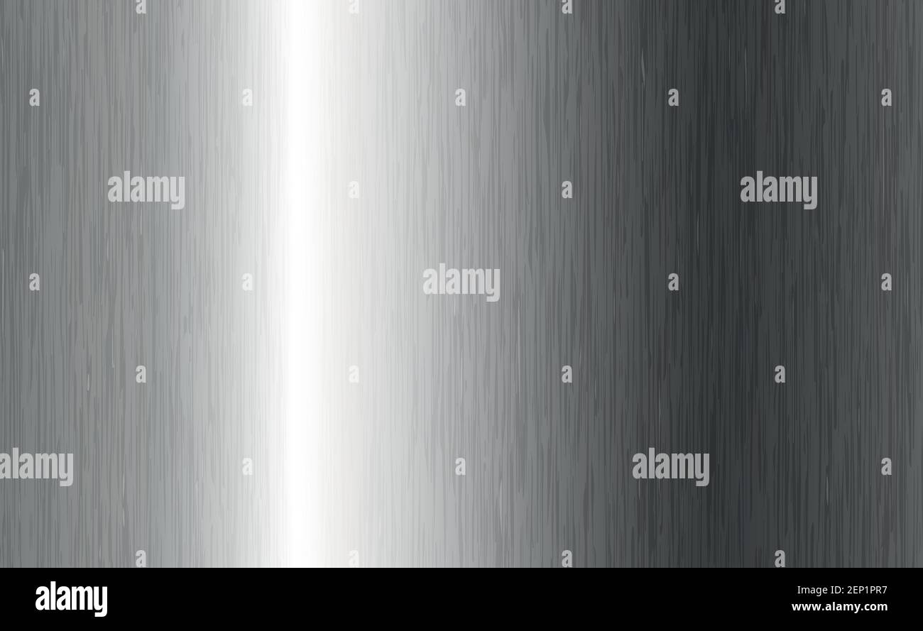 Texture panorama of silver metal with reflection - background Stock ...