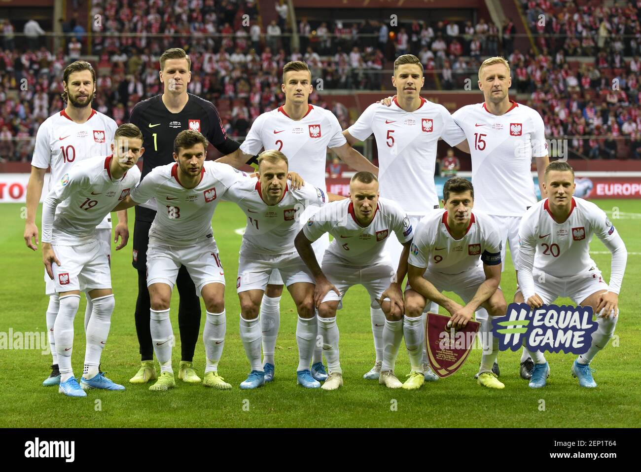 The Polish national football team poses for a photo during the UEFA ...
