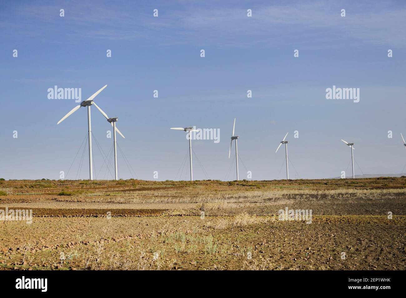 Ashegoda Wind Farm near Mekele, Tigray region, Ethiopia Stock Photo - Alamy