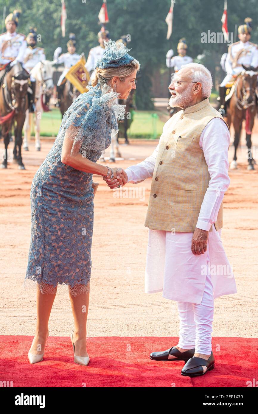 King Willem-Alexander and Queen Maxima with Prime Minister Narendra ...