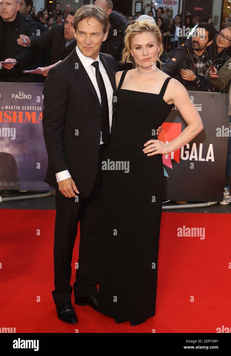 Stephen Moyer and Anna Paquin attend “The Irishman” International ...
