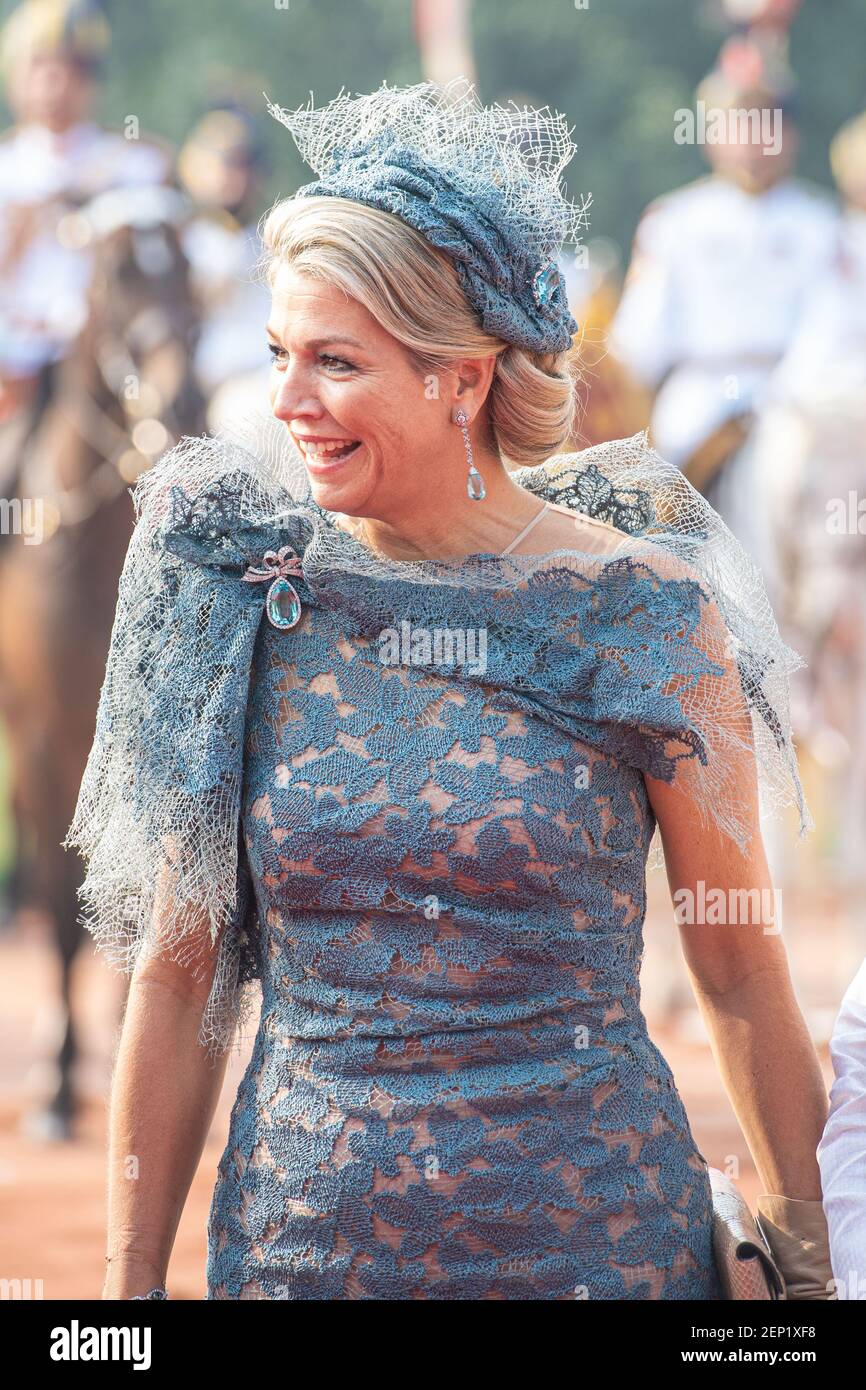 Queen Maxima with Prime Minister Narendra Modi and his wife during ...