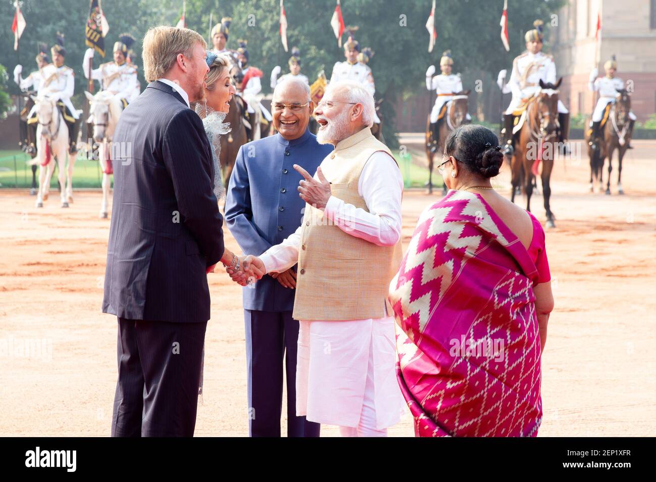 King Willem-Alexander and Queen Maxima with Prime Minister Narendra ...
