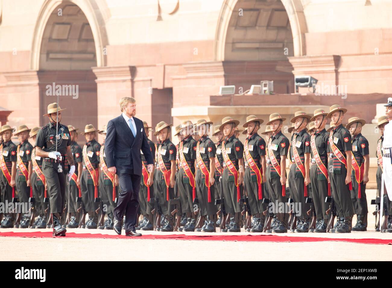 King Willem-Alexander with Prime Minister Narendra Modi and his wife ...