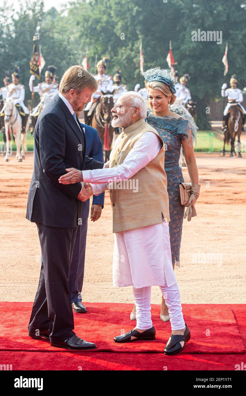 King Willem-Alexander and Queen Maxima with Prime Minister Narendra ...