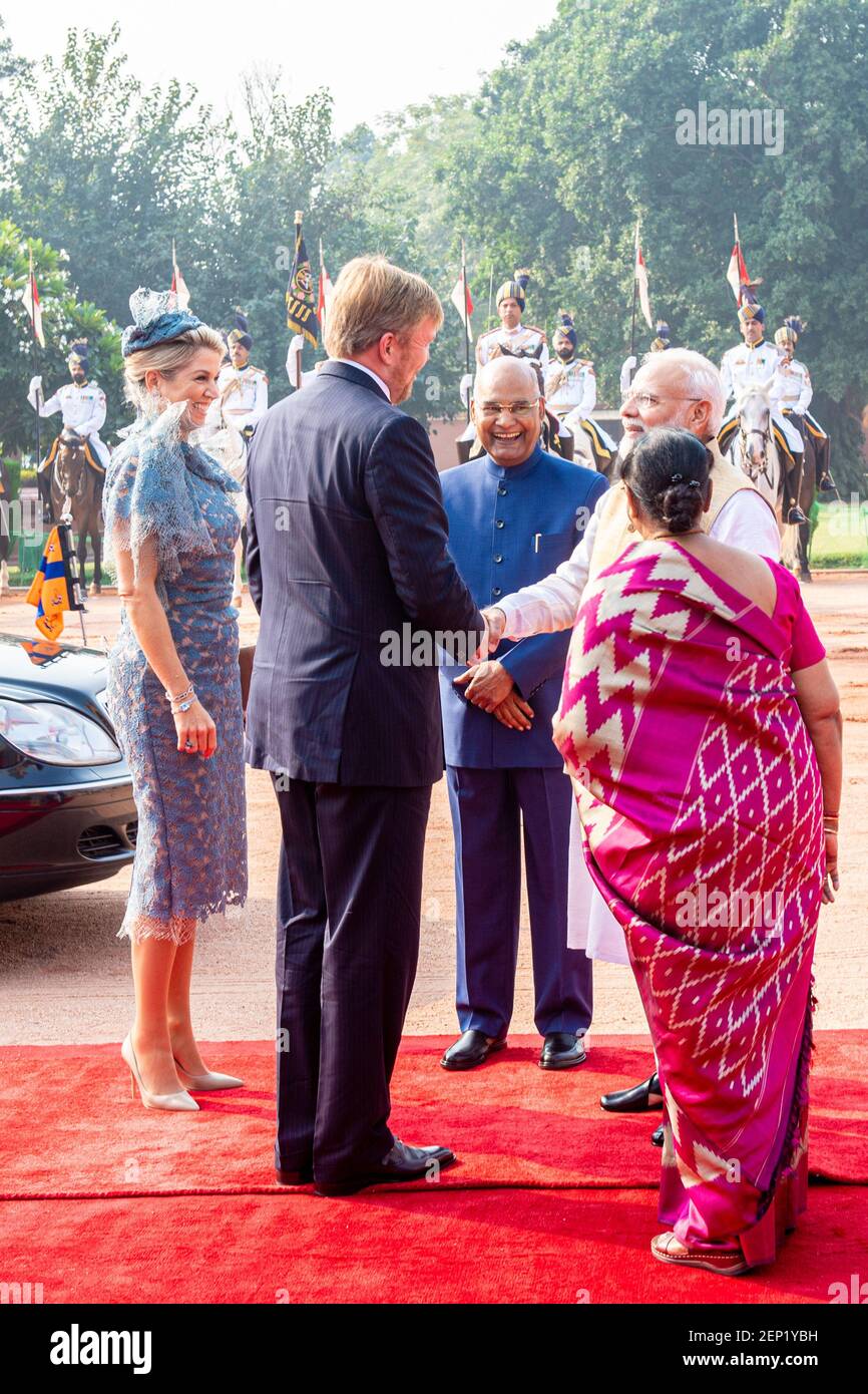 King Willem-Alexander and Queen Maxima with Prime Minister Narendra ...