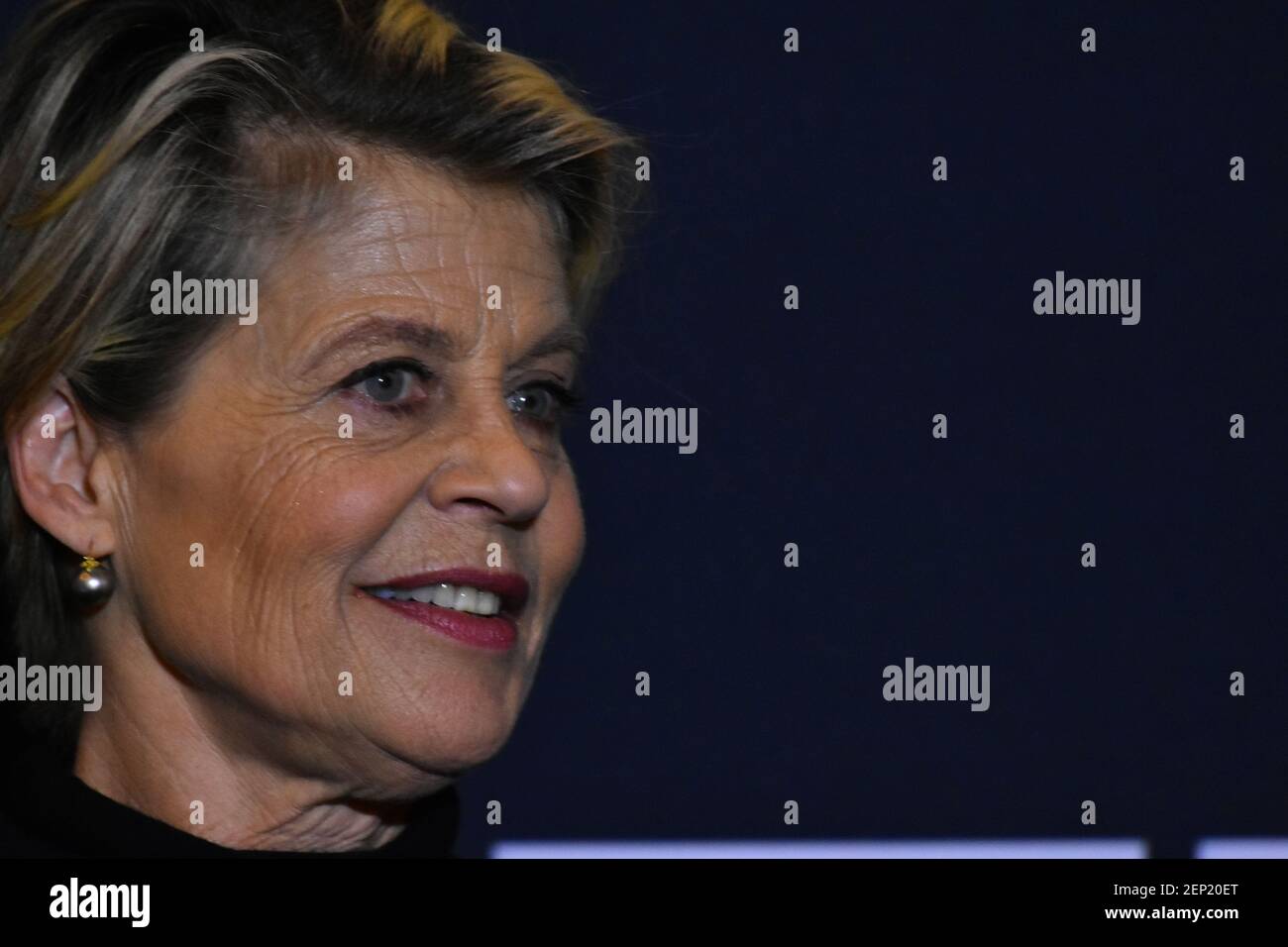 MEXICO CITY, MEXICO - OCTOBER 14: Actress Linda Hamilton who makes the ...