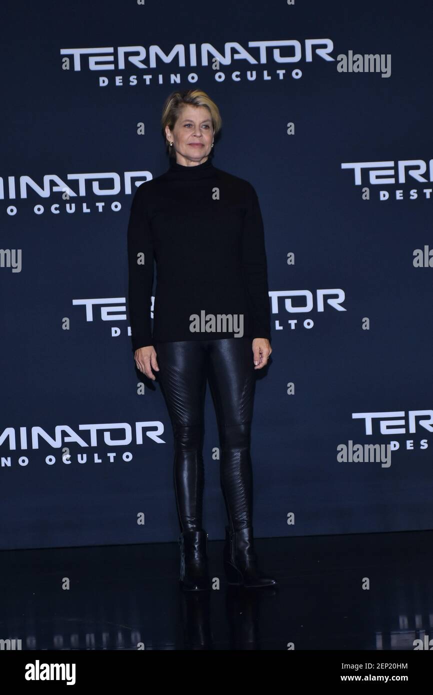MEXICO CITY, MEXICO - OCTOBER 14: Actress Linda Hamilton who makes the ...
