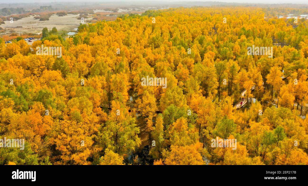 Gansuï¼ŒCHINA-On October 13, 2019, a number of tourists watched the ...