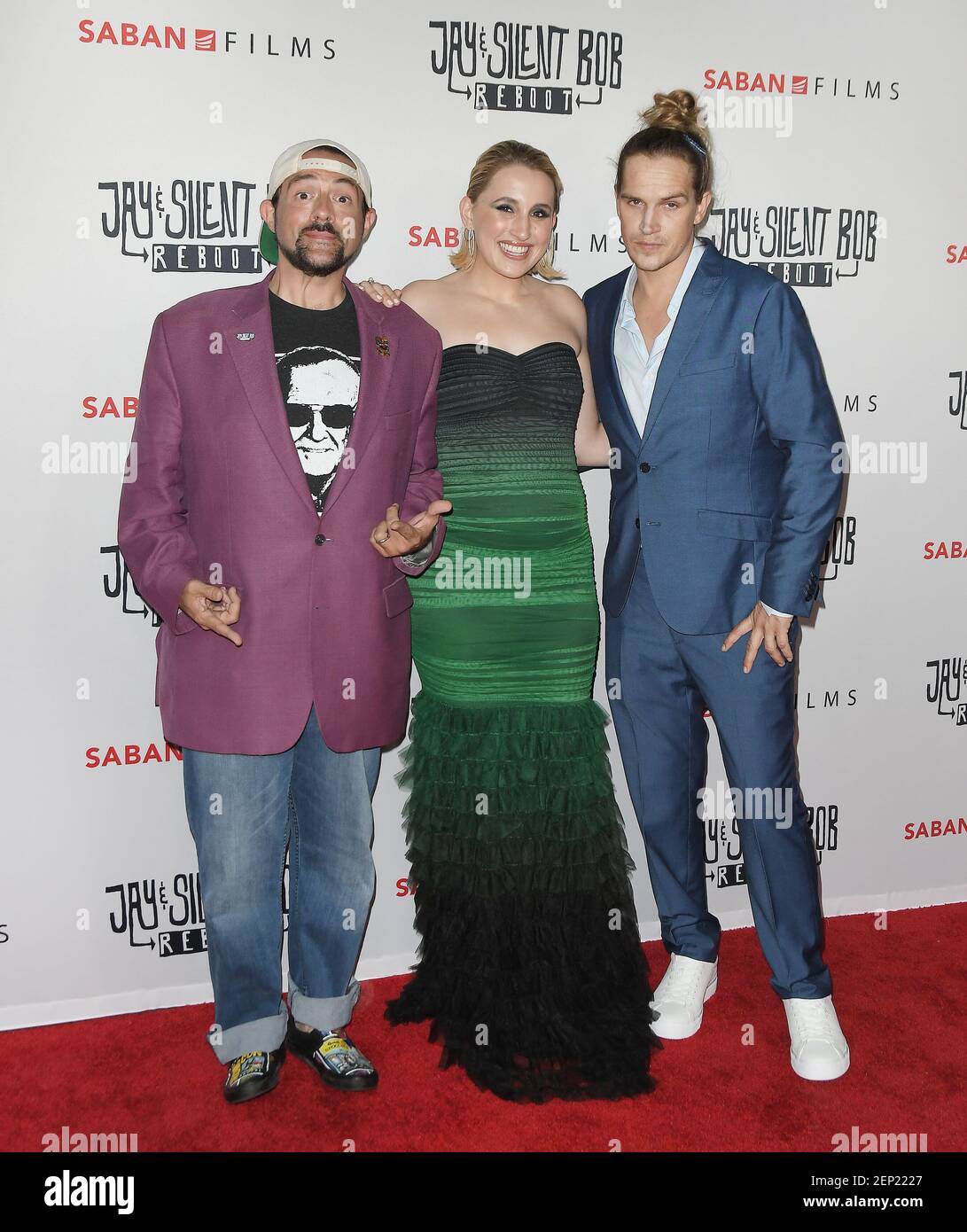 (L-R) Kevin Smith, Harley Quinn Smith and Jason Mewes at the JAY AND ...
