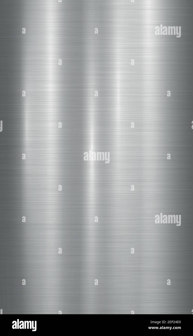 Texture panorama of silver metal with reflection - background Stock ...
