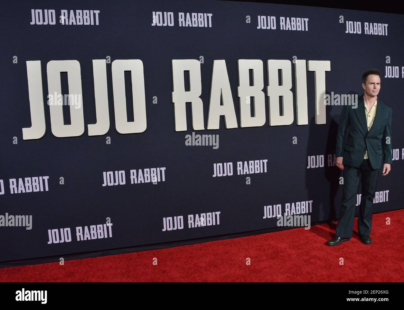 Sam Rockwell arrives at the JOJO RABBIT Los Angeles Premiere held at ...