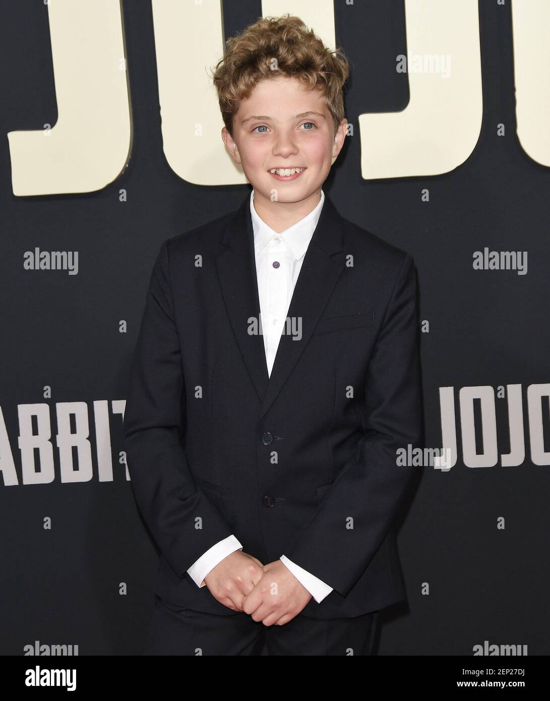Roman Griffin Davis arrives at the JOJO RABBIT Los Angeles Premiere ...