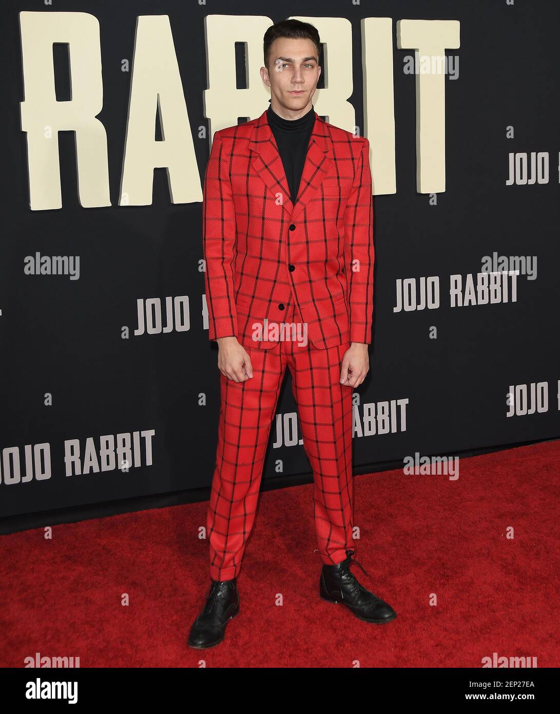 Luke Brandon Field arrives at the JOJO RABBIT Los Angeles Premiere held ...