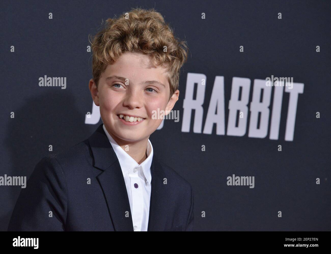 Roman Griffin Davis arrives at the JOJO RABBIT Los Angeles Premiere ...