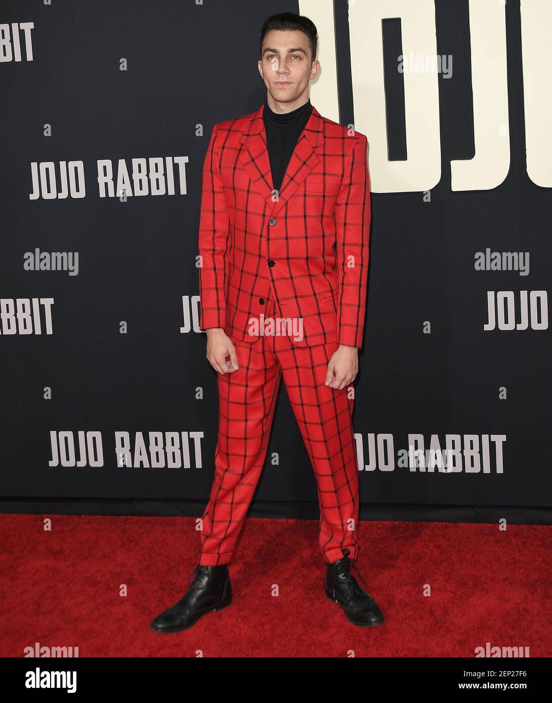 Luke Brandon Field arrives at the JOJO RABBIT Los Angeles Premiere held ...